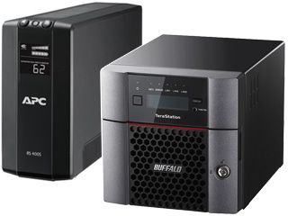 無停電電源装置 UPS 400VA/240W BR400S-JP＋NAS 4TB TeraStation TS5210DN0402 お買い得セット 【 ムラウチドットコム