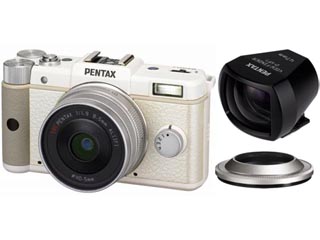 PENTAX Q(ホワイト)+レンズフード+光学ファインダーセット PENTAX Q(ホワイト)+レンズフード+光学ファインダーセット